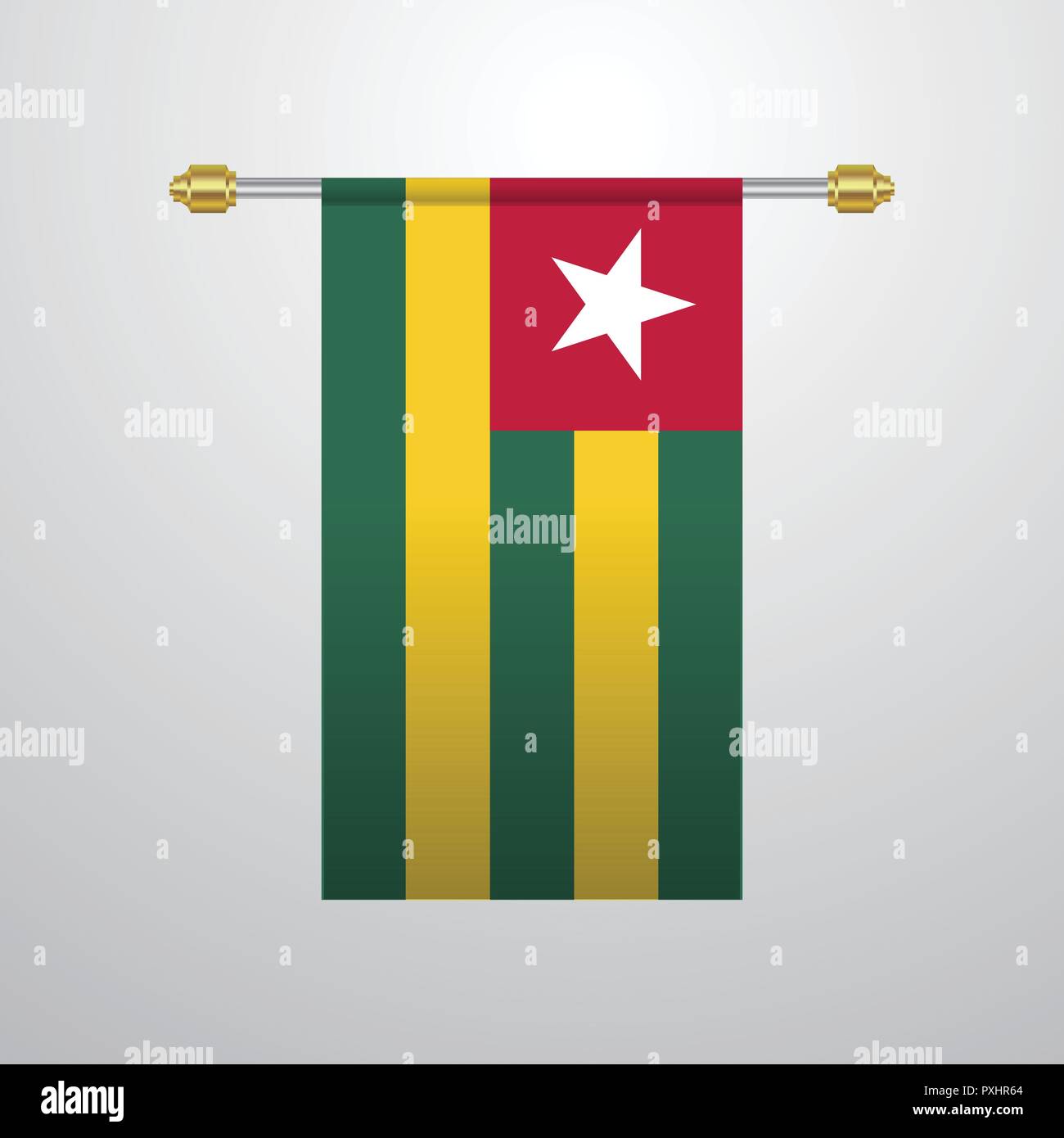 Wavy flag of togo Stock Vector Images - Alamy