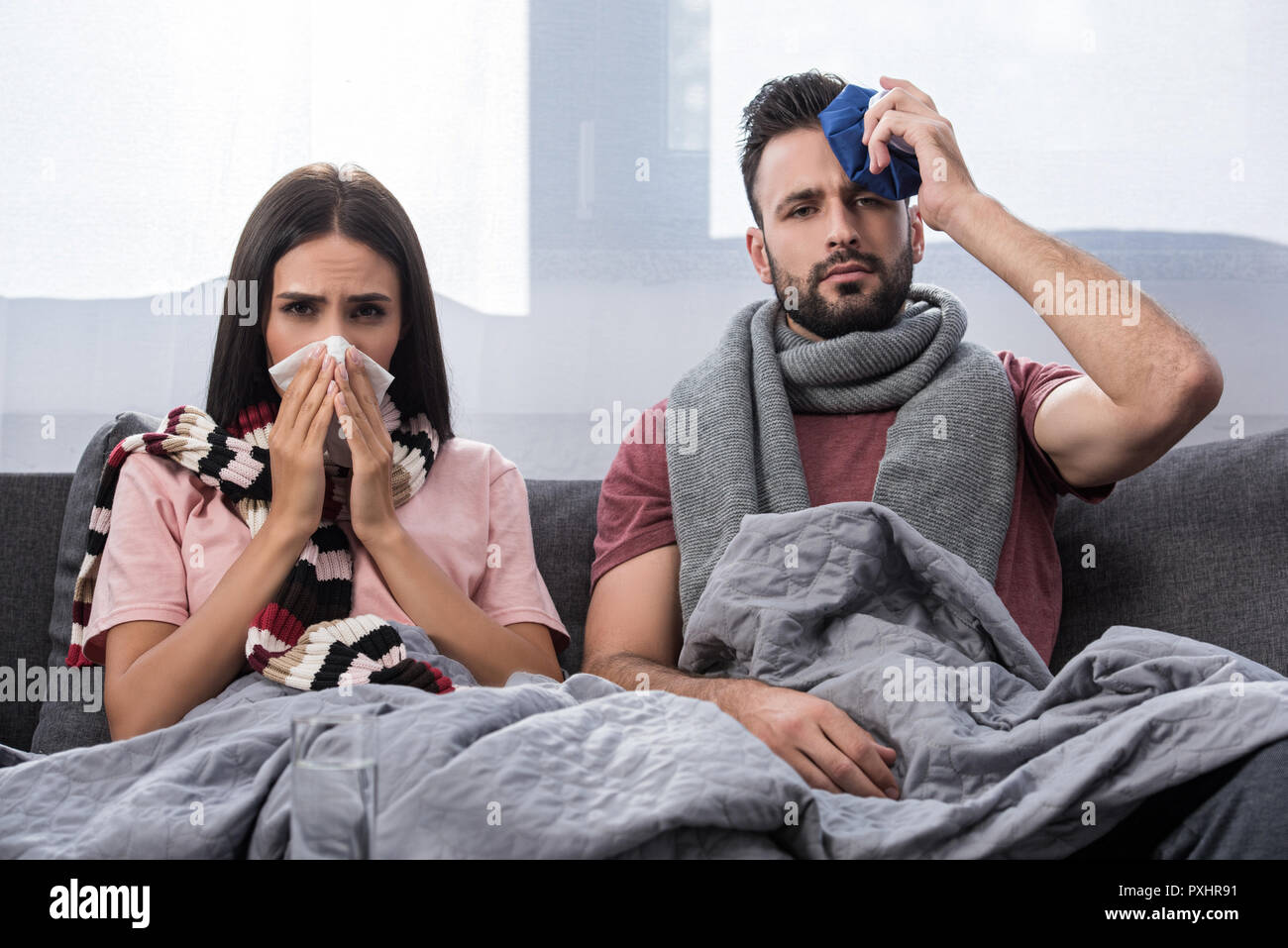 Sick man ice pack hi-res stock photography and images - Alamy
