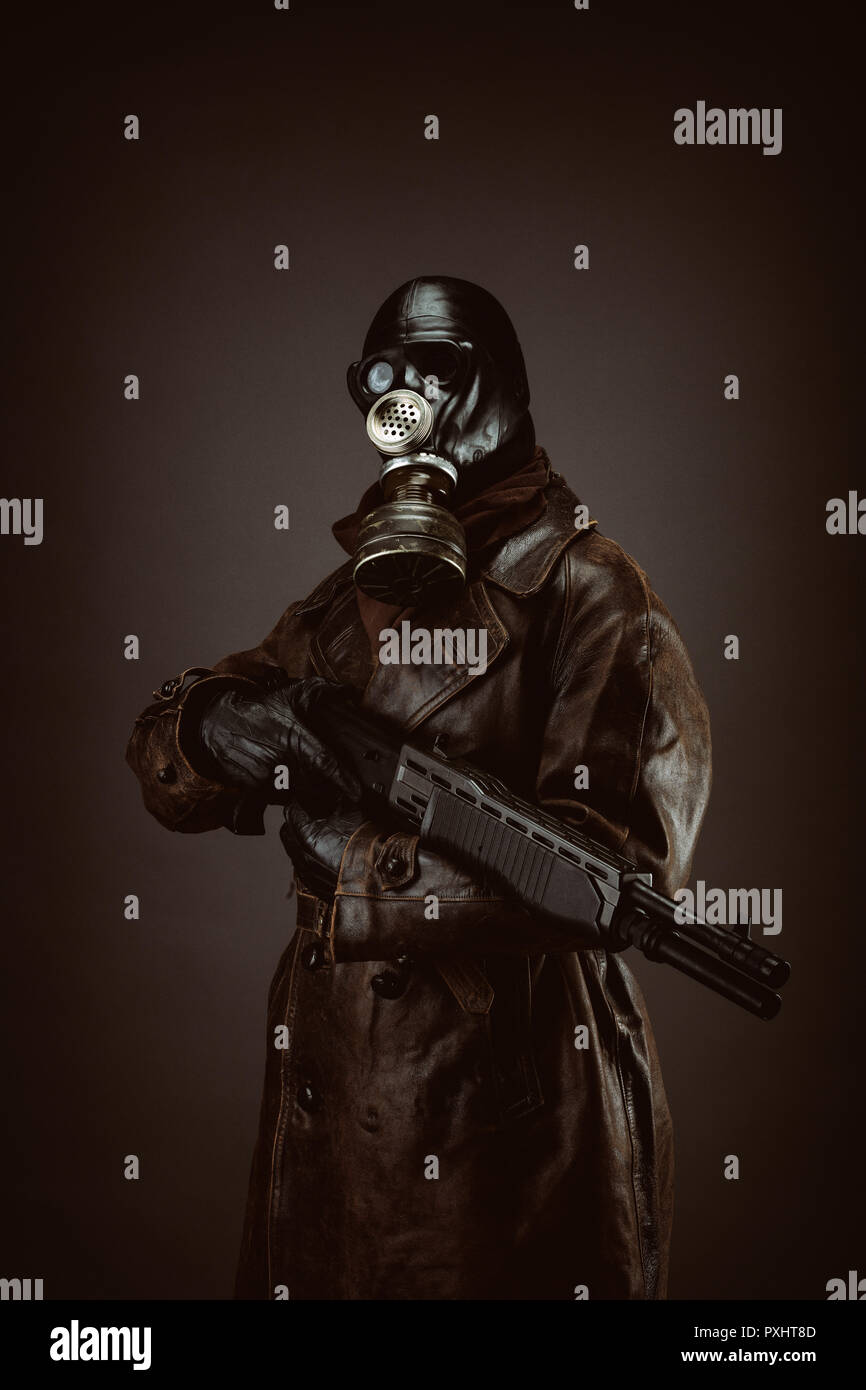 Portrait of a post apocalyptic warrior Stock Photo - Alamy