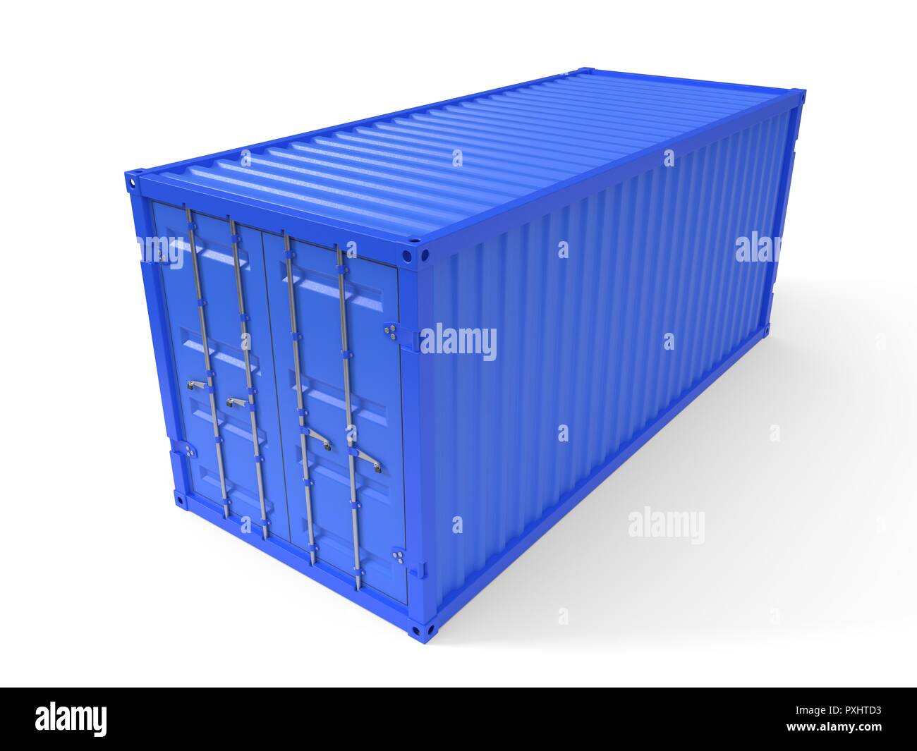 simple shipment container on white. 3d illustration Stock Photo - Alamy