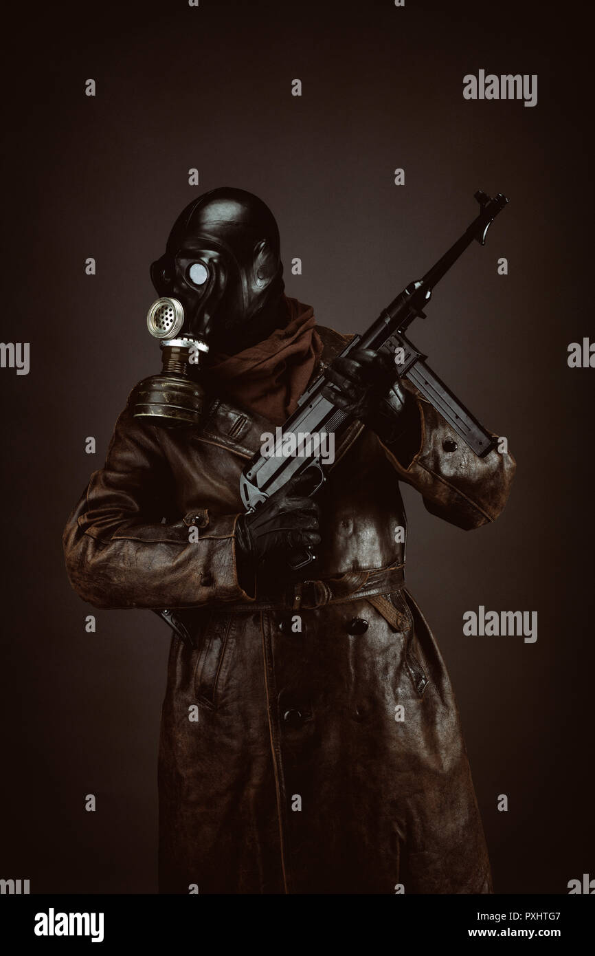 Portrait of a post apocalyptic warrior Stock Photo - Alamy