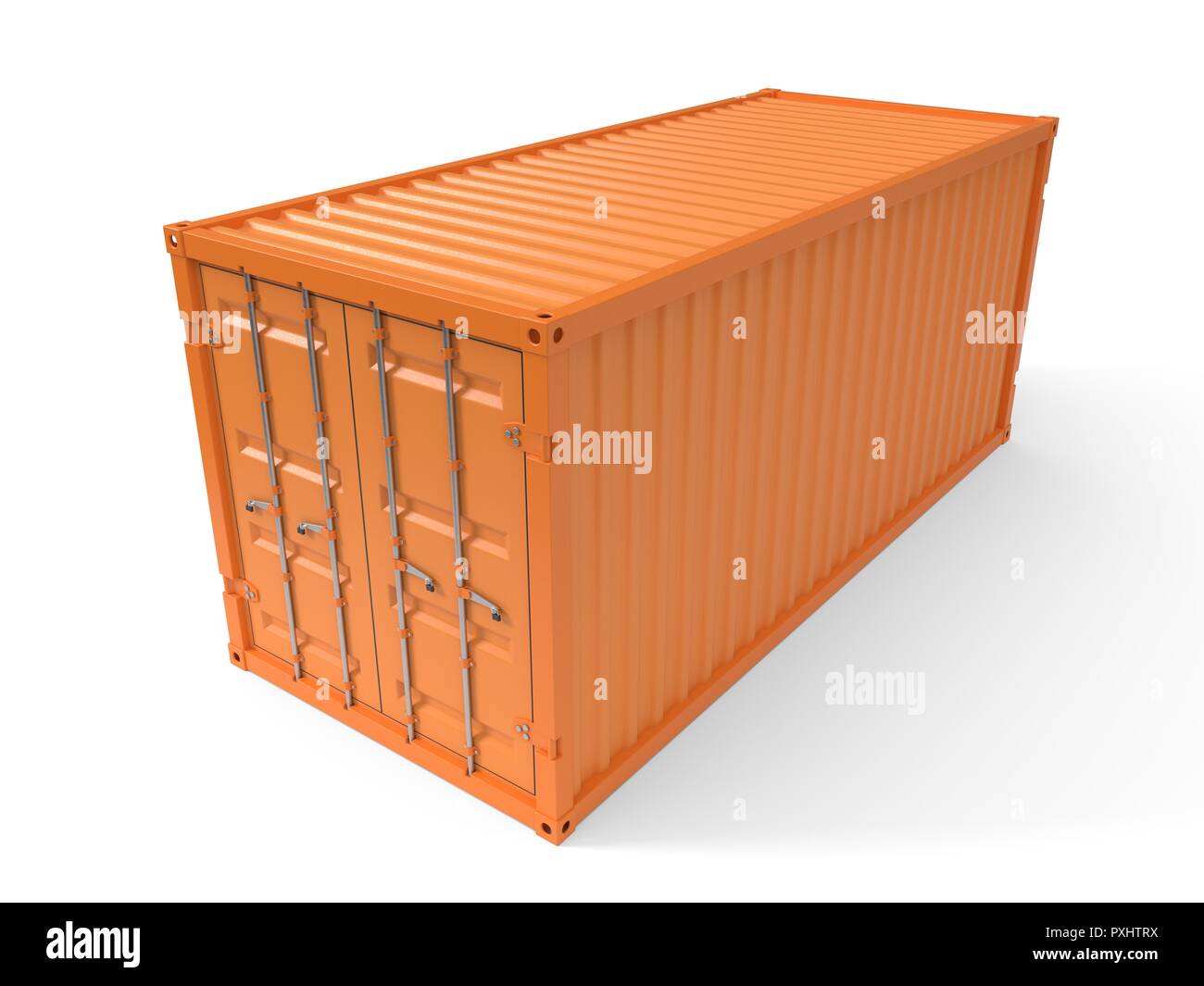 simple shipment container on white. 3d illustration Stock Photo - Alamy
