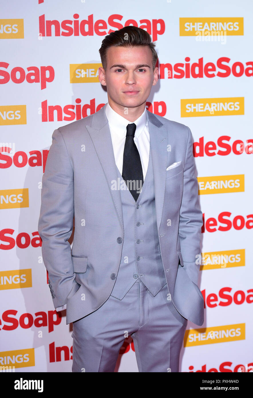 Charlie Winter attending the Inside Soap Awards 2018 held at 100 ...