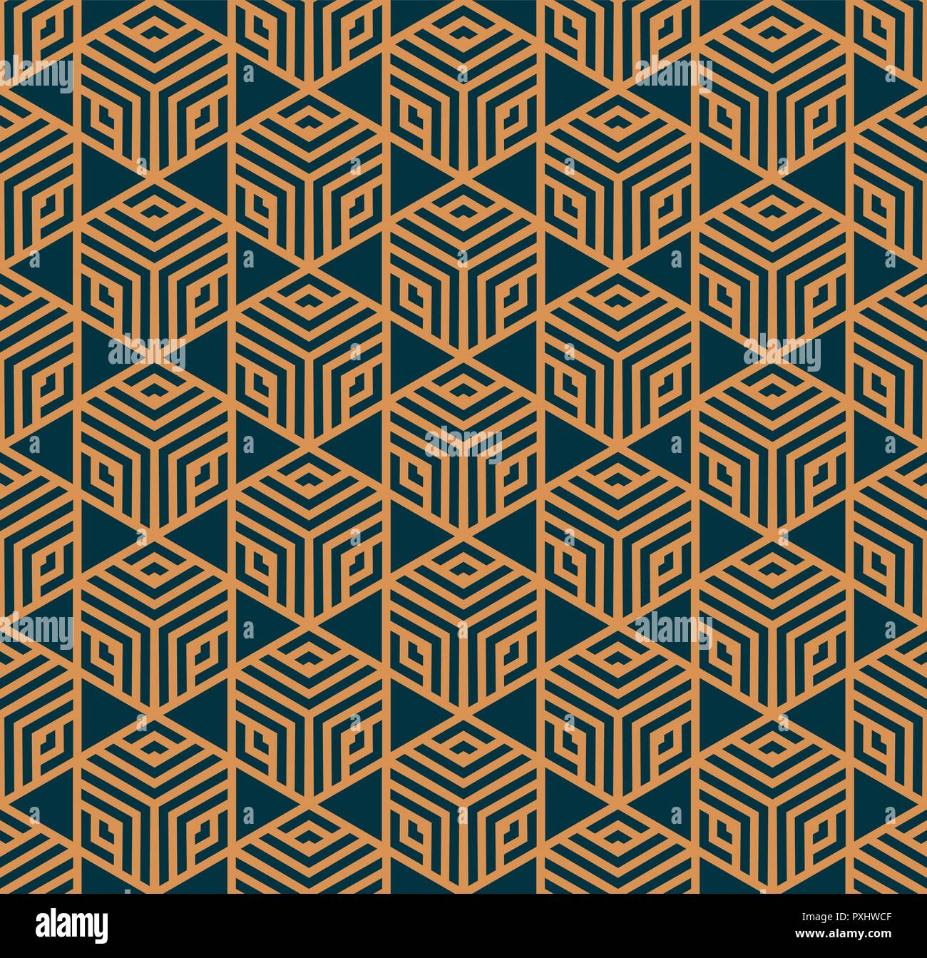 Vector seamless pattern. Modern stylish abstract texture. Repeating geometric tiles from striped ...