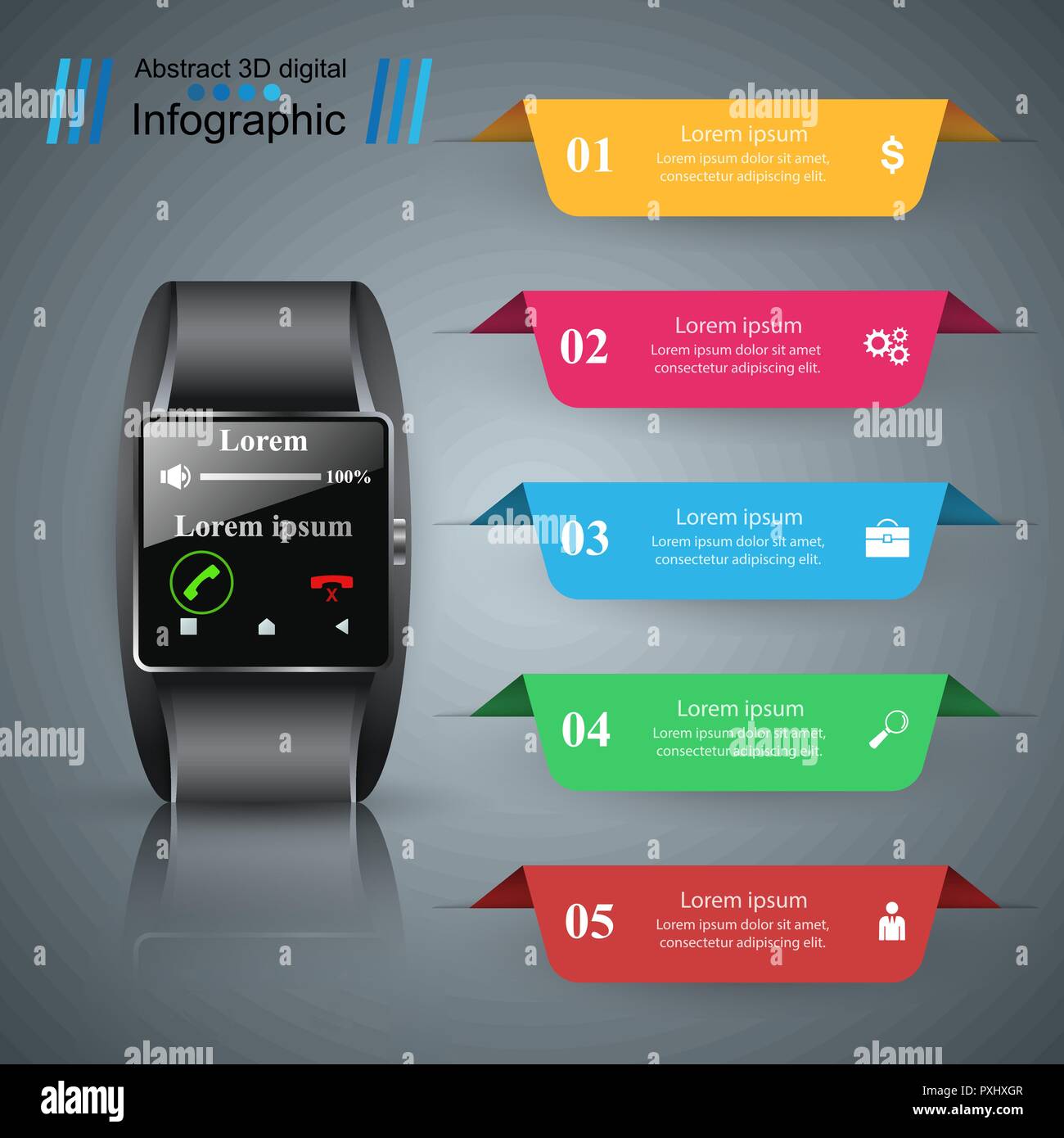 Smartwatch icon. Abstract infographic Stock Vector Image & Art - Alamy