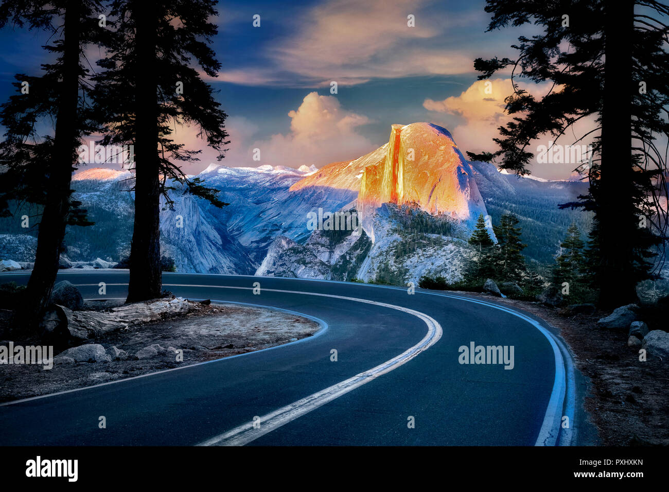 Glacier point road hi-res stock photography and images - Alamy