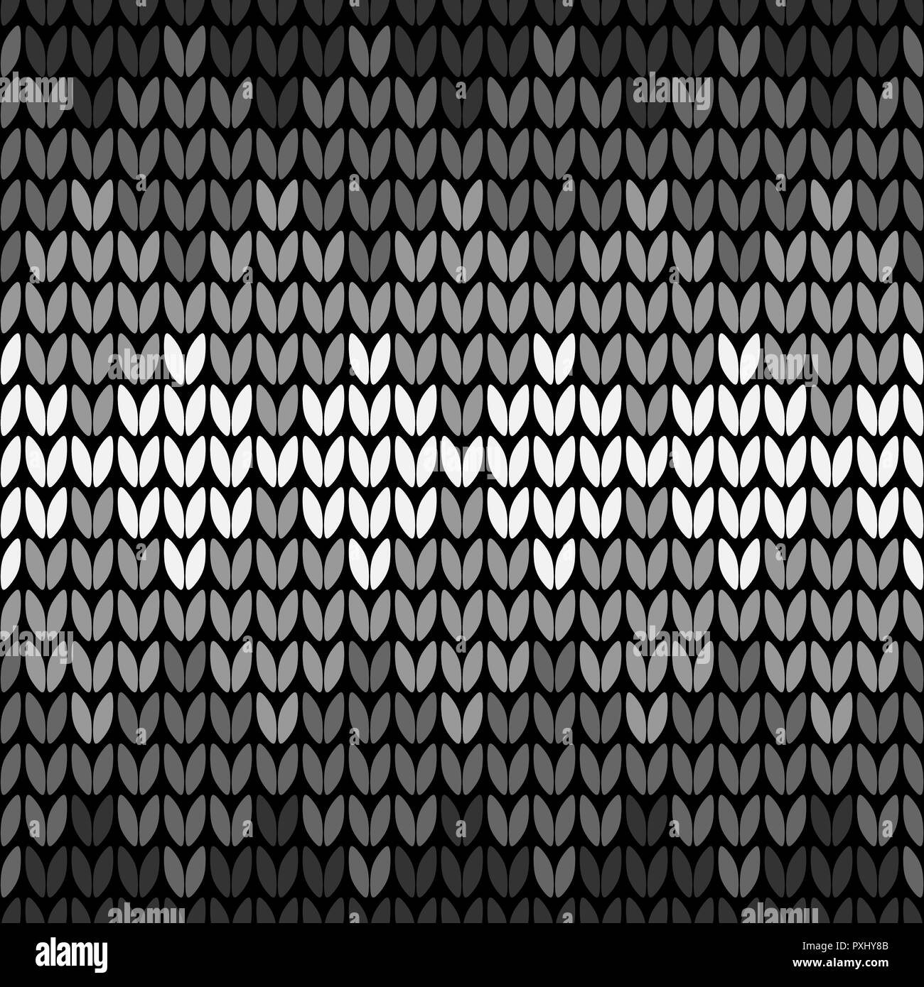 Knitting fabric vector pattern Black and White Stock Photos & Images ...