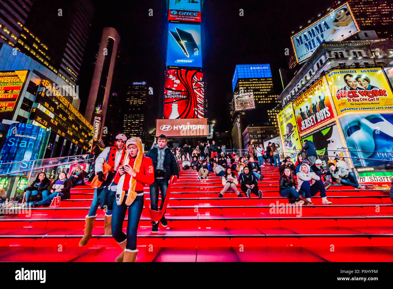 Times Square Theater District Manhattan New York, New York, USA Stock ...