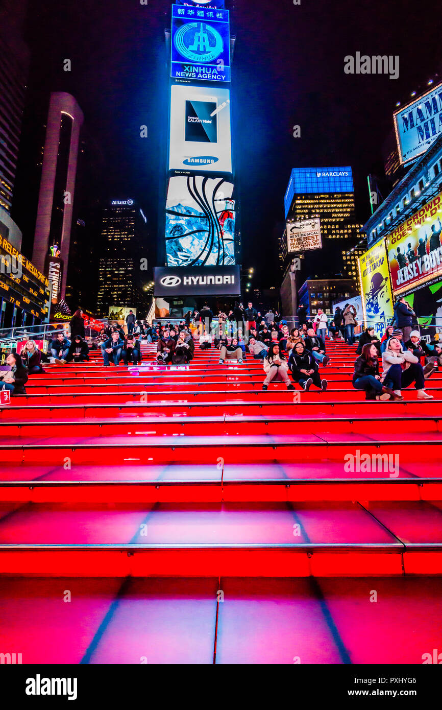 Times Square Theater District Manhattan New York, New York, USA Stock ...