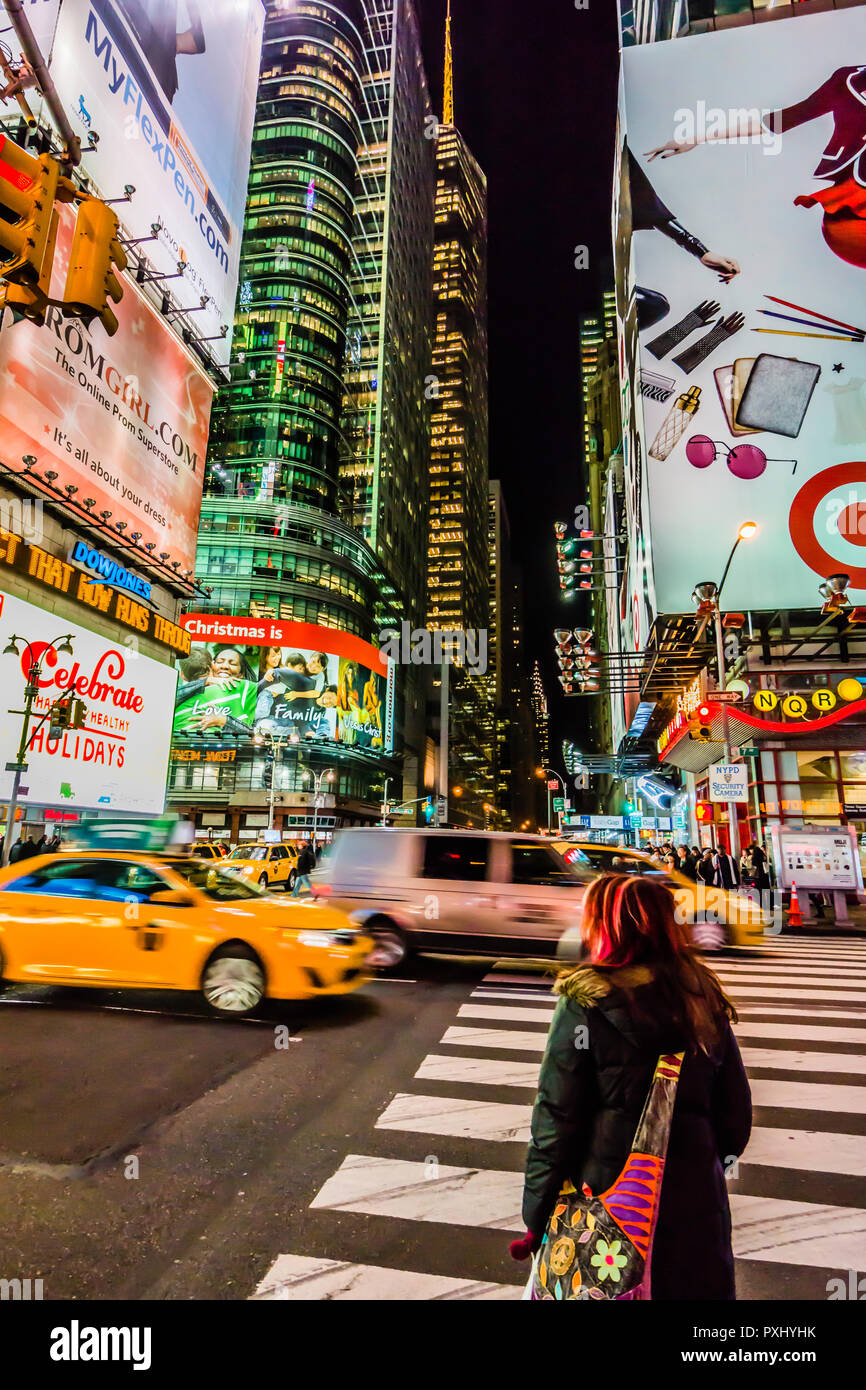 Times Square Theater District Manhattan New York, New York, USA Stock ...