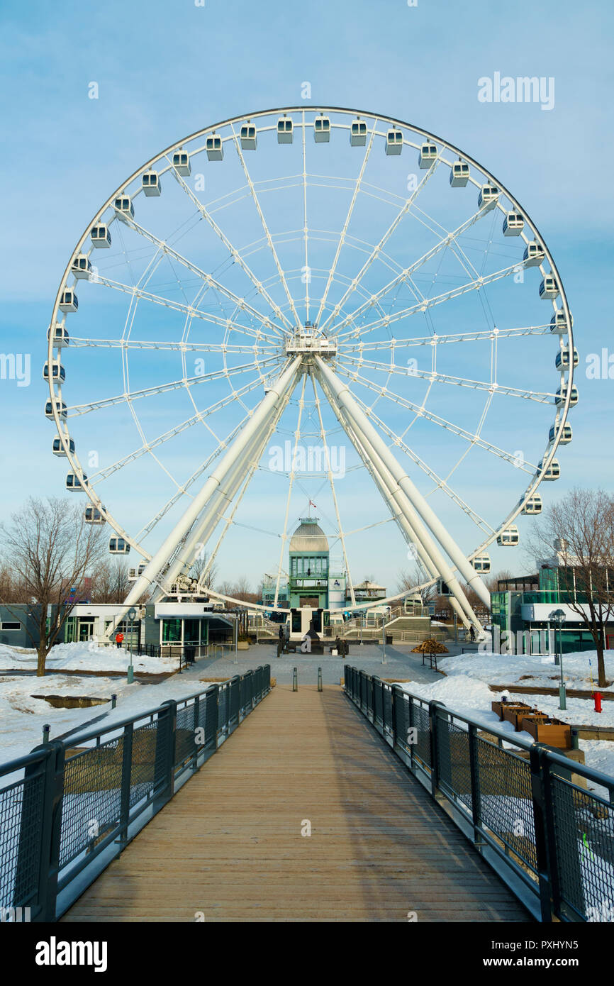 The Montreal Observation Wheel, Bonsecours basin, Old Montreal Stock ...