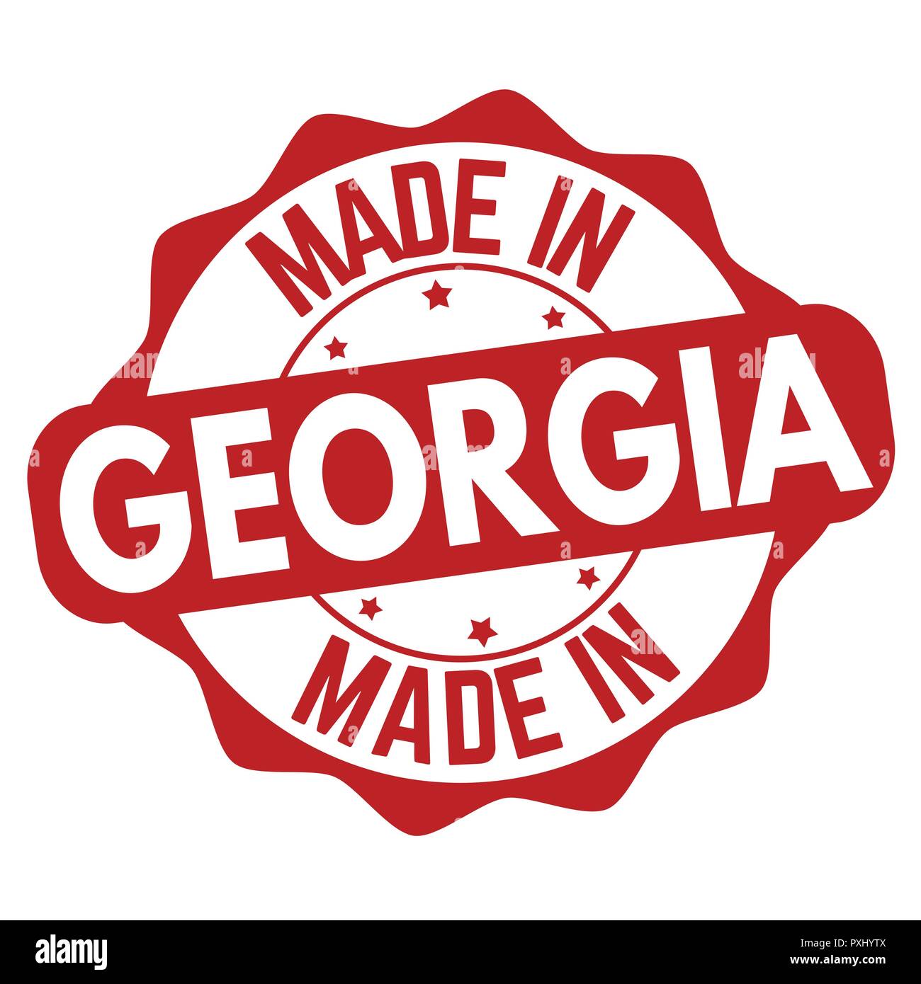 Made in Georgia sign or stamp on white background, vector illustration ...