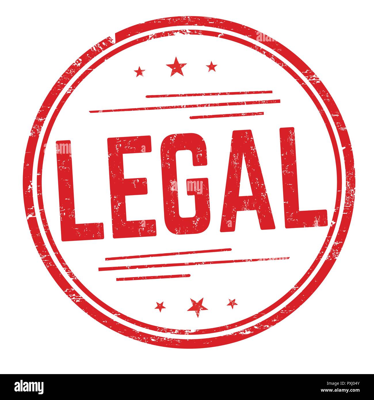 Legal sign or stamp on white background, vector illustration Stock ...
