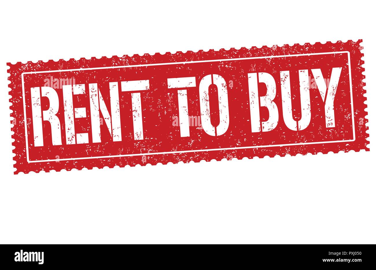 Rent to buy sign or stamp on white background, vector illustration ...