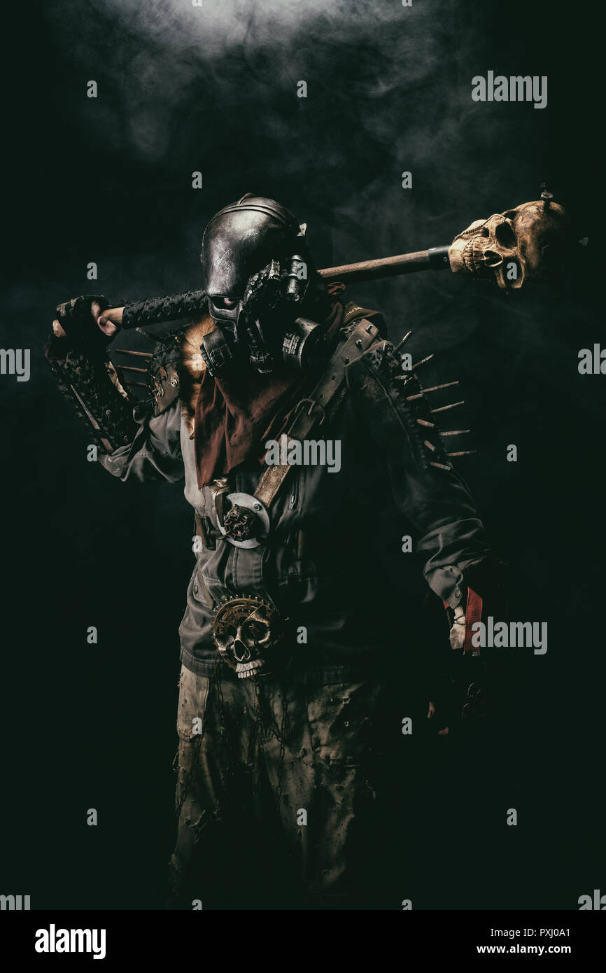 Portrait of a post apocalyptic warrior Stock Photo - Alamy