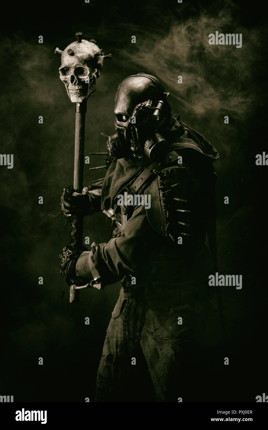 Portrait of a post apocalyptic warrior Stock Photo - Alamy