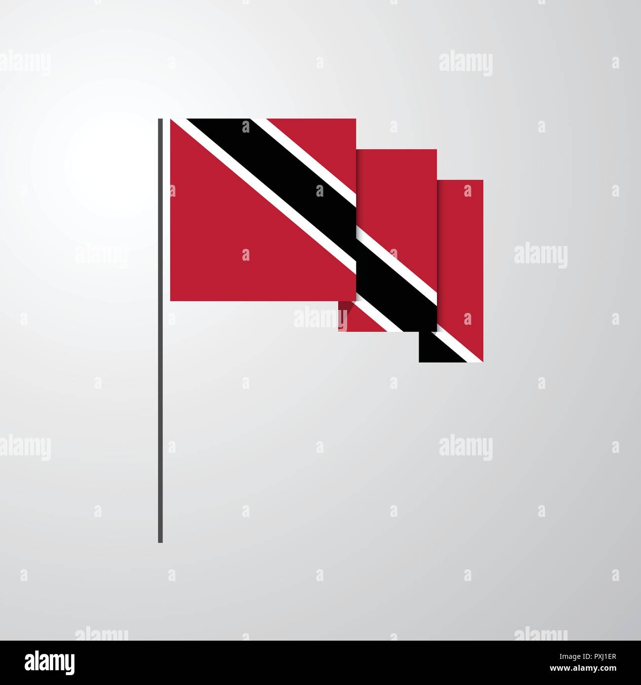 Trinidad and tobago waving Flag creative background Stock Vector Image & Art - Alamy