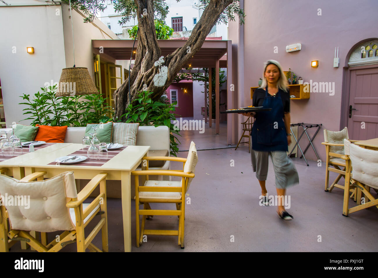 europe, greece, cyclades, tinos, island, town, itan ena mikro karavi ...