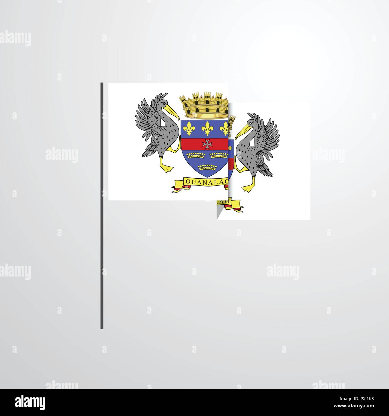 Saint barthelemy flag Stock Vector Images - Alamy