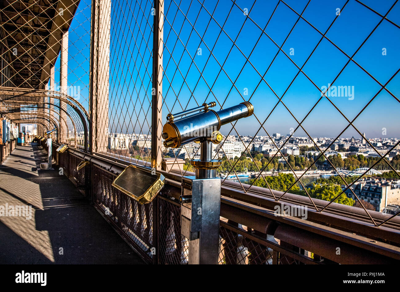 View From Inside Eiffel Tower High Resolution Stock Photography and ...