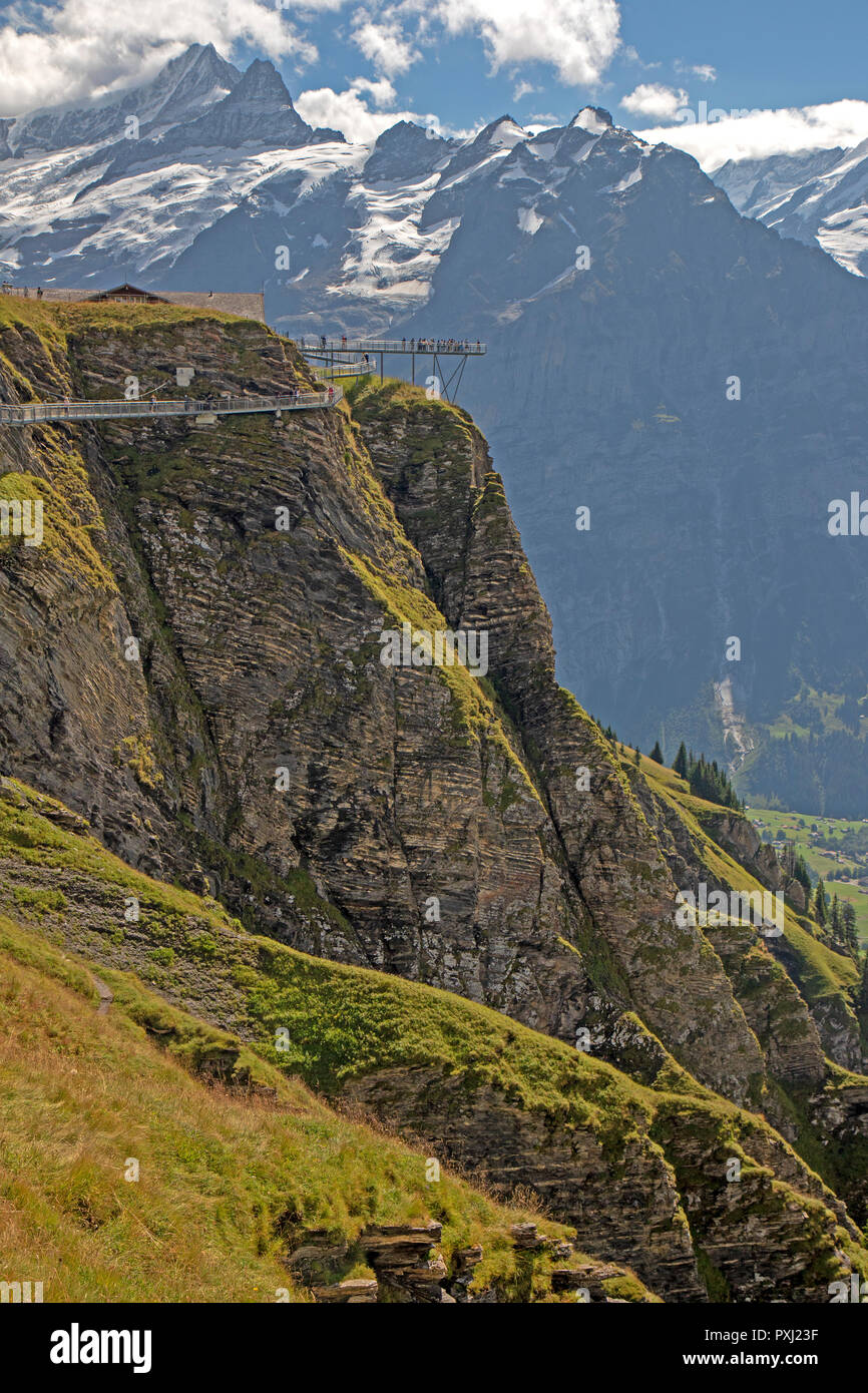 The First Cliff Walk, a metal walkway bolted to the cliffs above ...