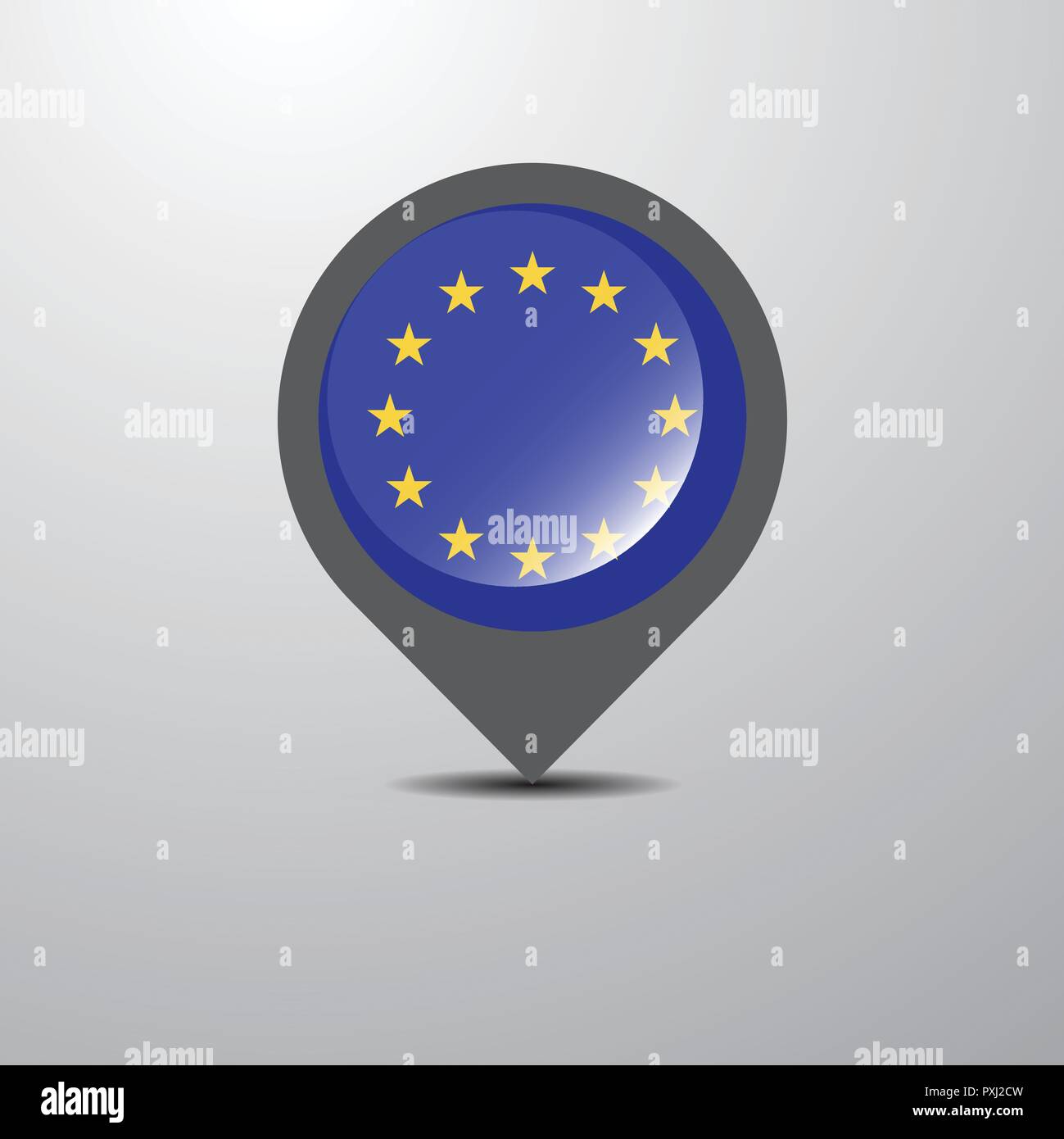 European Union Map Pin Stock Vector Image & Art - Alamy