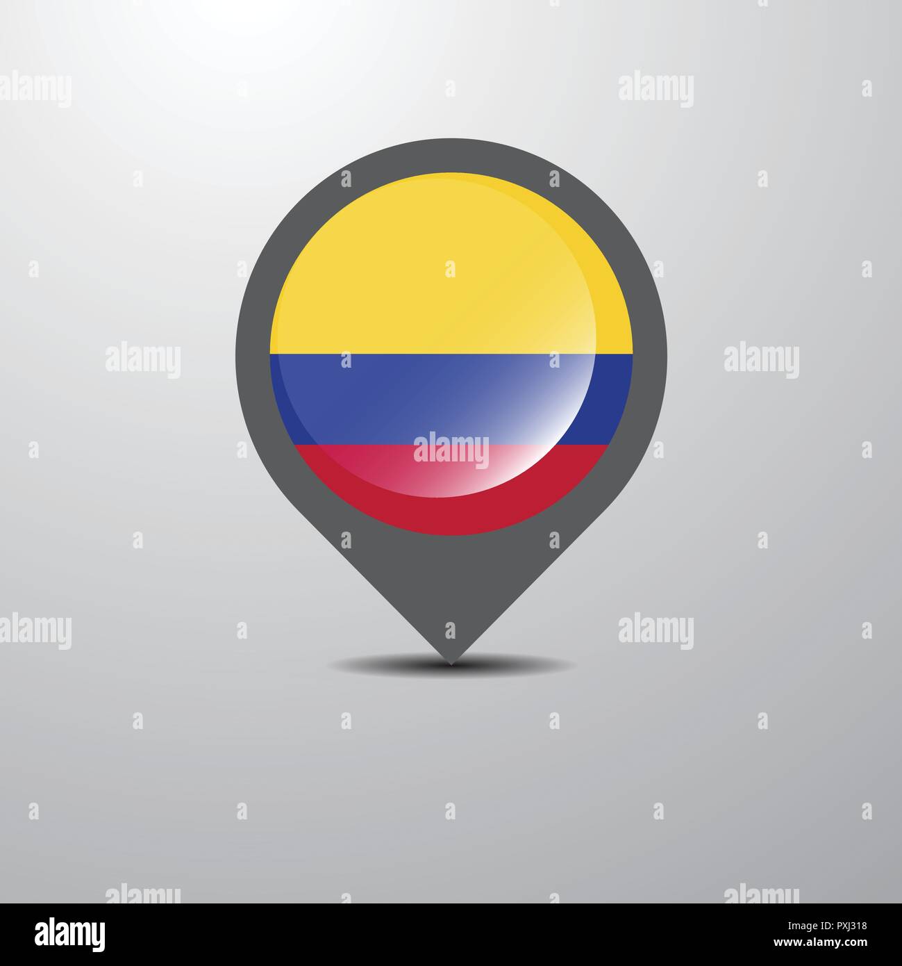 Colombia map pin hi-res stock photography and images - Alamy