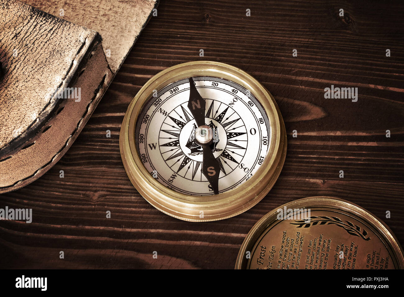 compass course hiking new old german nosw north Stock Photo - Alamy