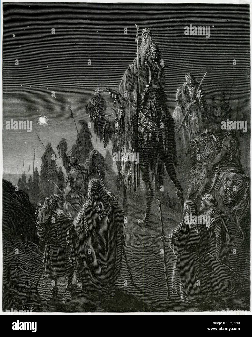 The Three Wise Men Following The Star Of Bethlehem High Resolution ...