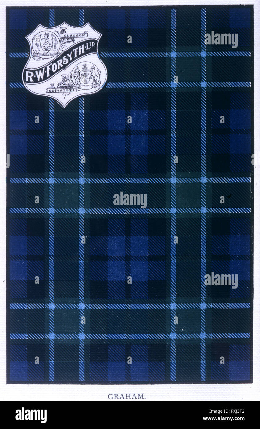 Blue and Green Graham Tartan Stock Photo - Alamy