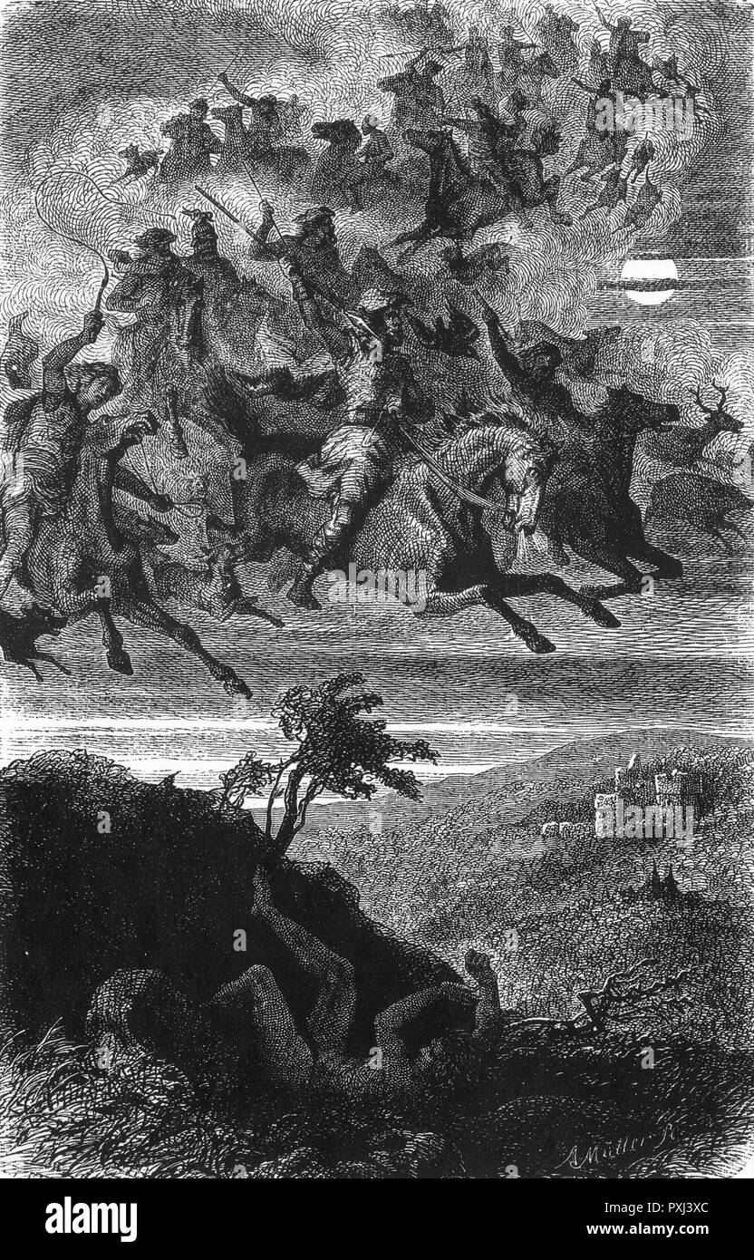 The Wild Hunt Myth Black and White Stock Photos & Images - Alamy