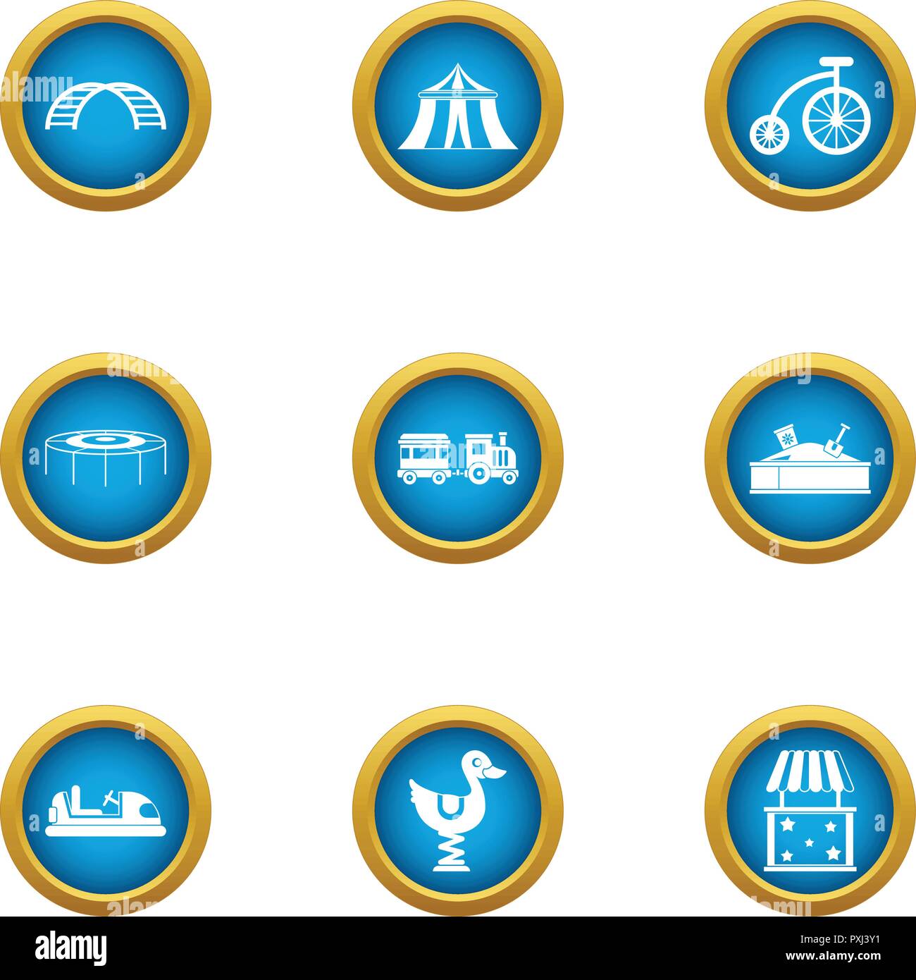 Pastime pleasure icons set, flat style Stock Vector Image & Art - Alamy