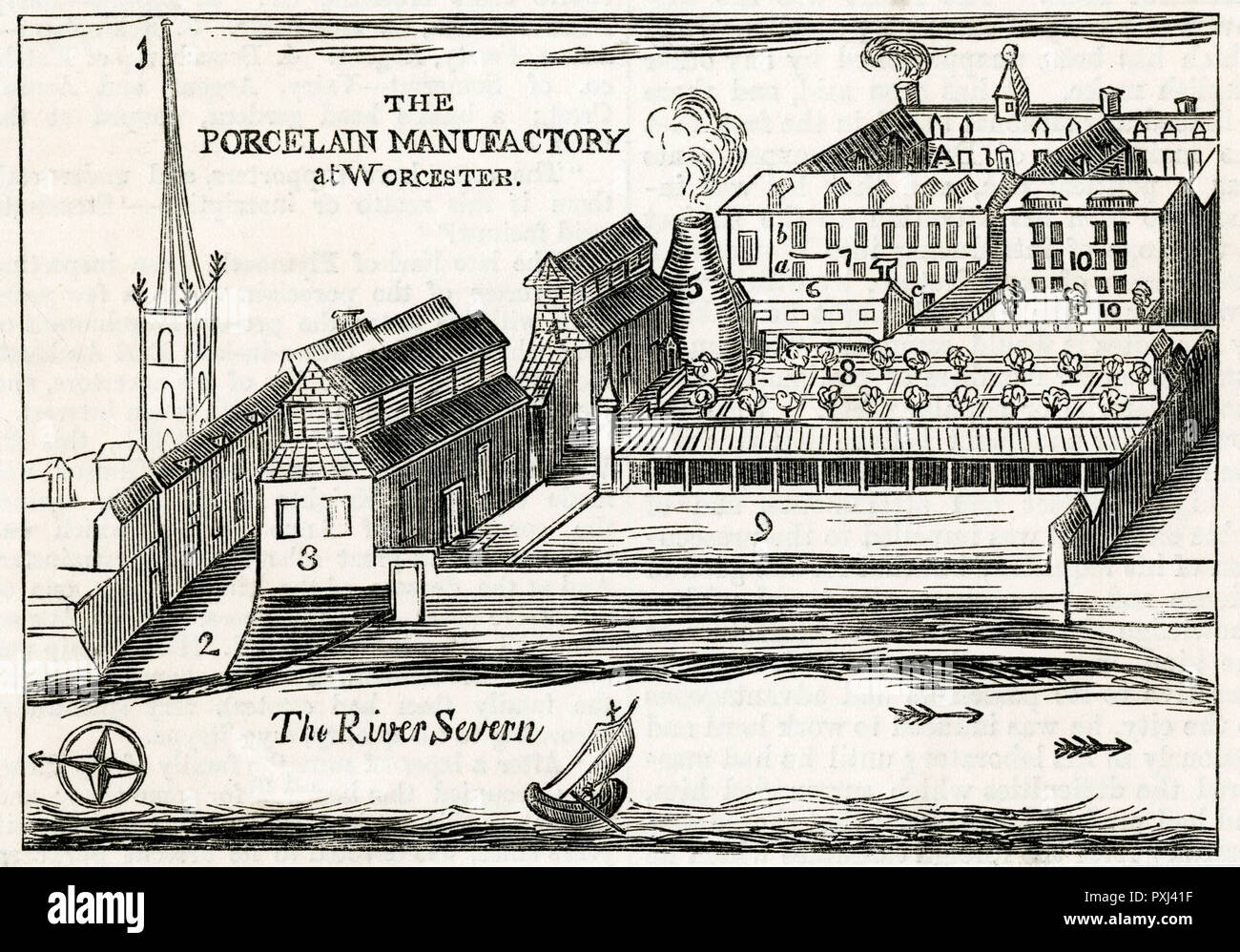 Porcelain Manufactory at Worcester Stock Photo - Alamy