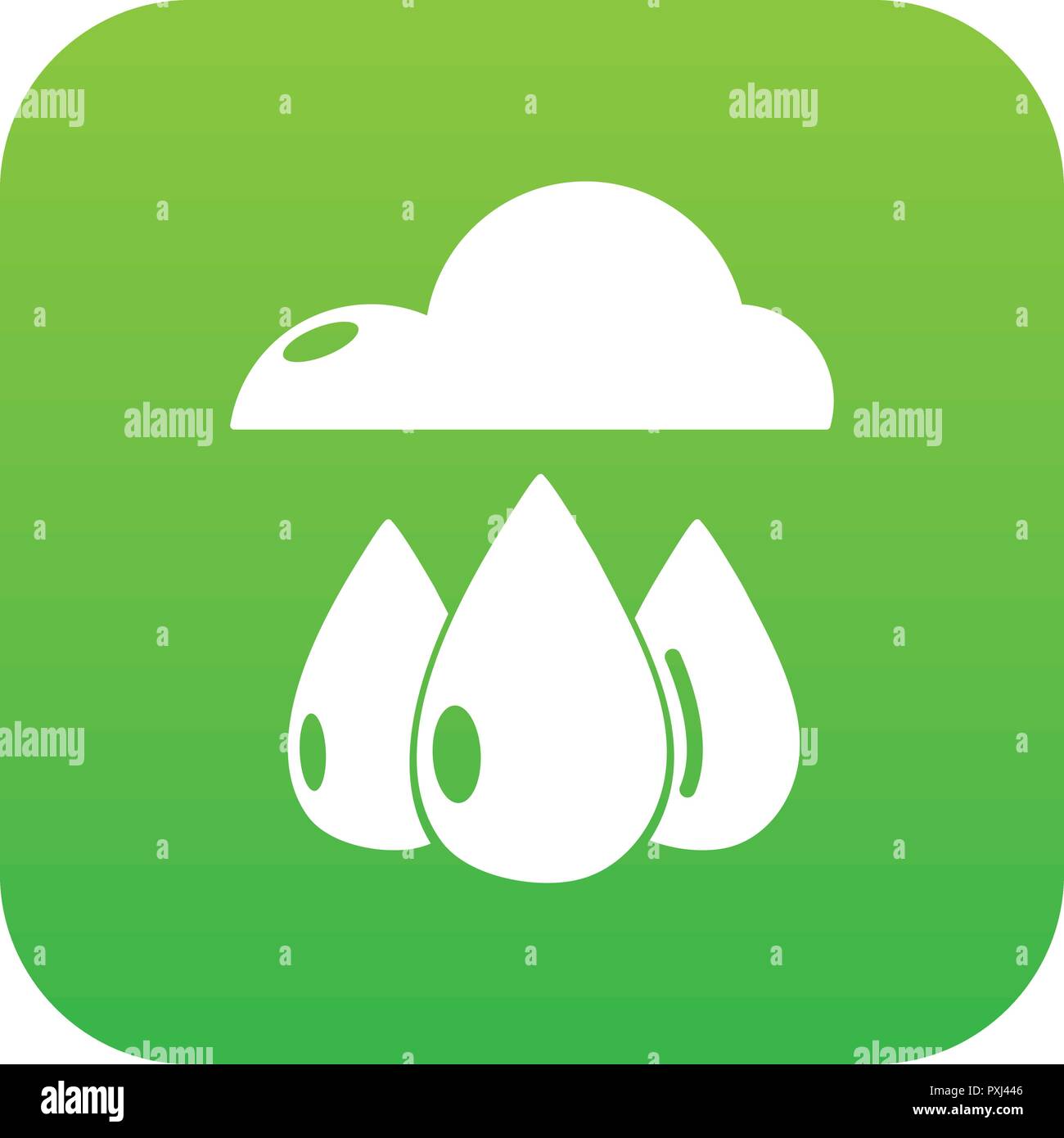 Rain weather icon green vector Stock Vector Image & Art - Alamy