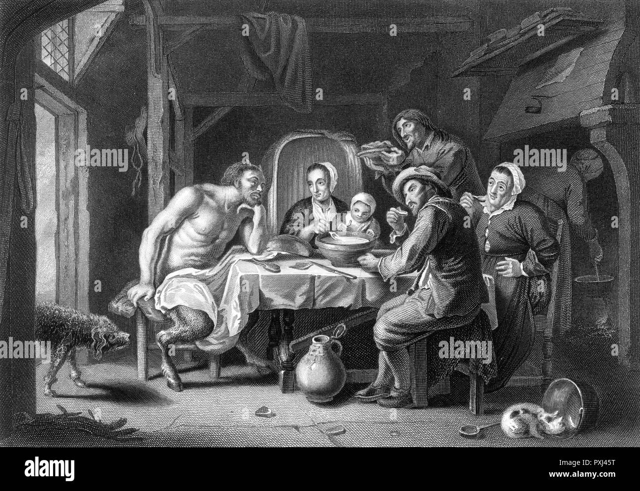 SATYR & PEASANTS Stock Photo - Alamy