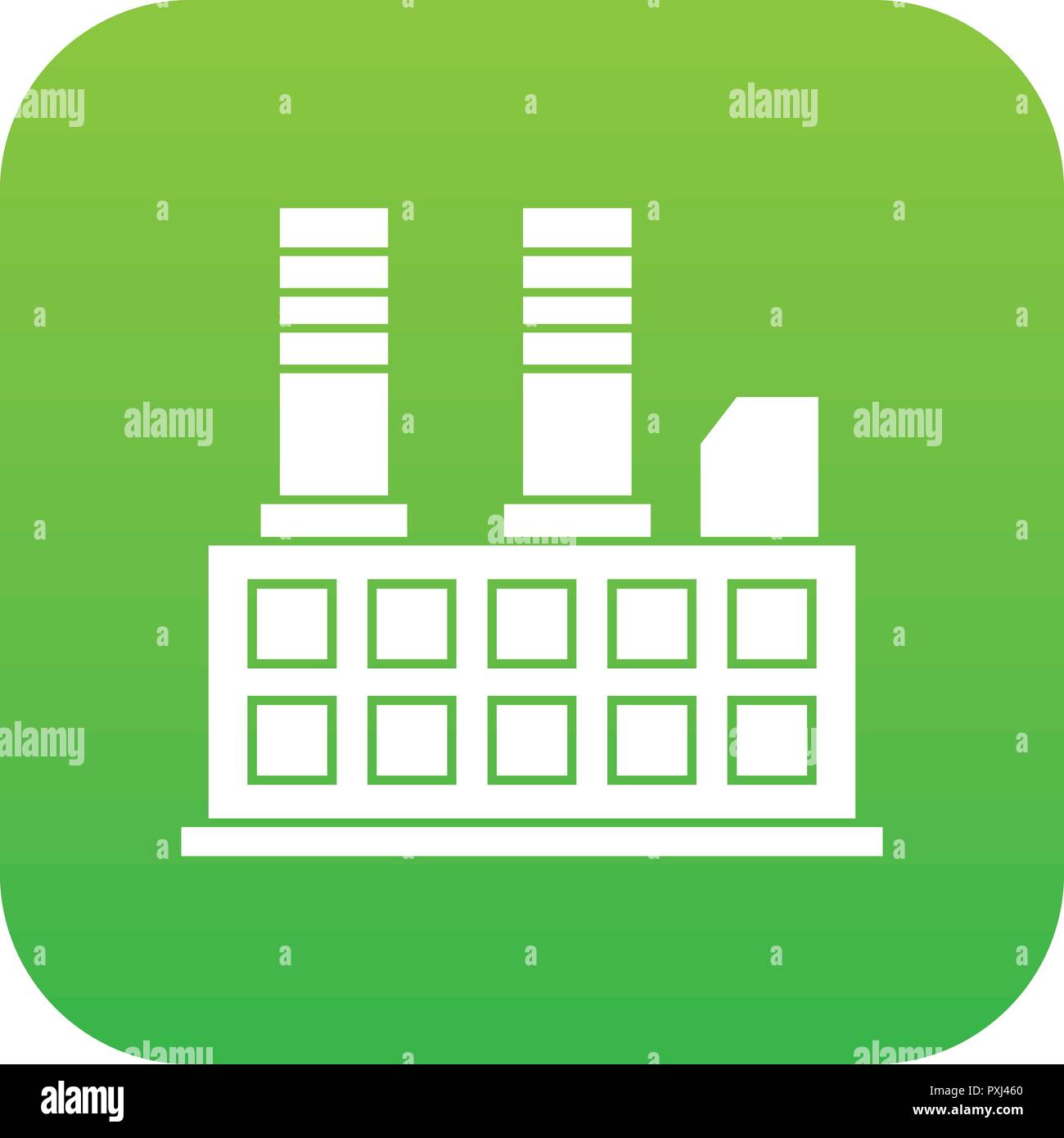 Factory building icon digital green Stock Vector Image & Art - Alamy