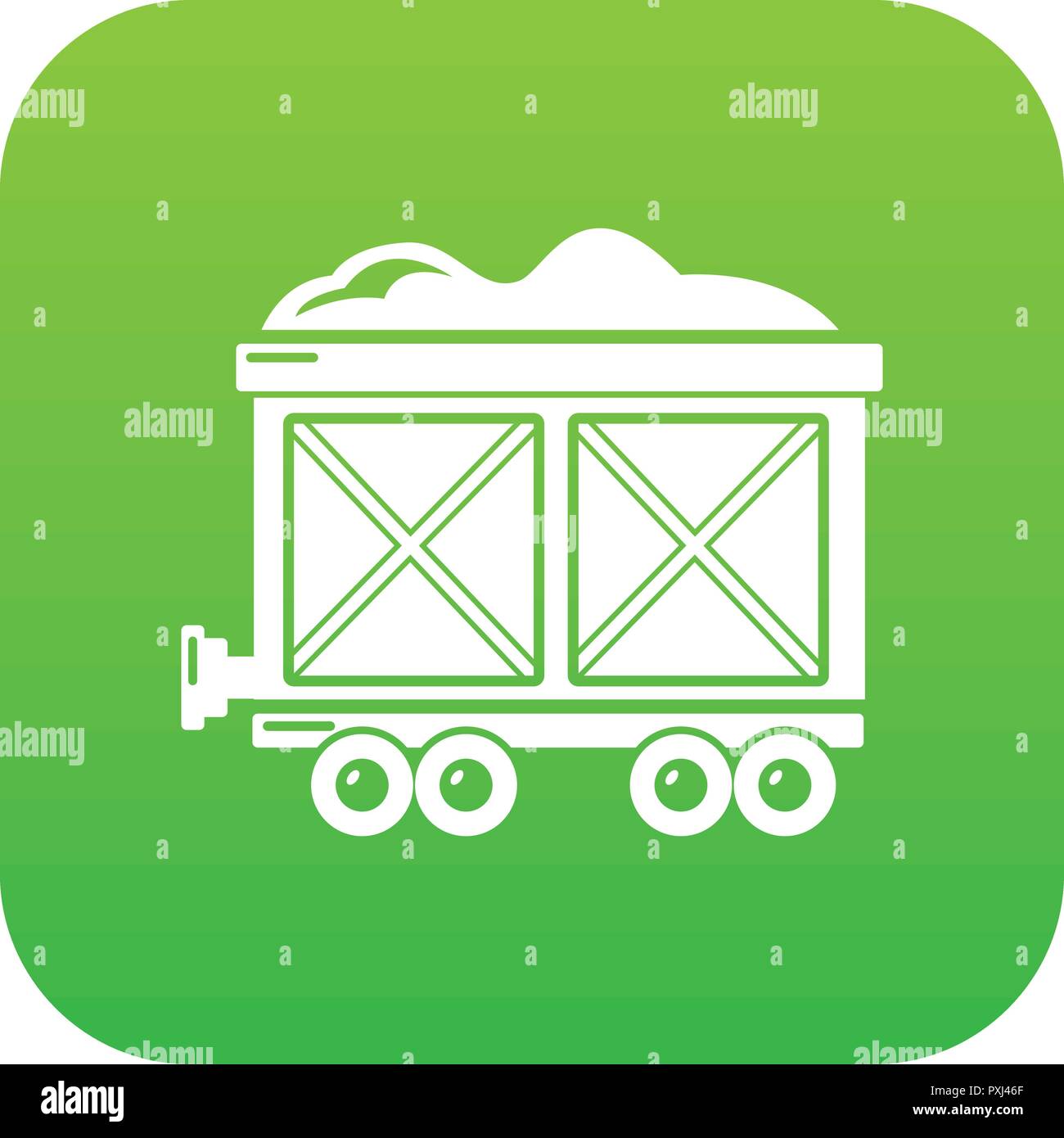 Railway wagon icon green vector Stock Vector Image & Art - Alamy