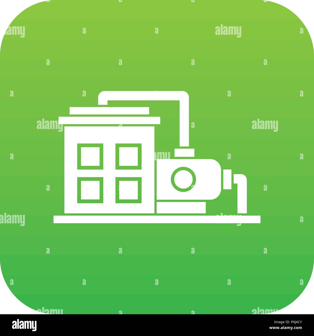 Factory building icon digital green Stock Vector Image & Art - Alamy