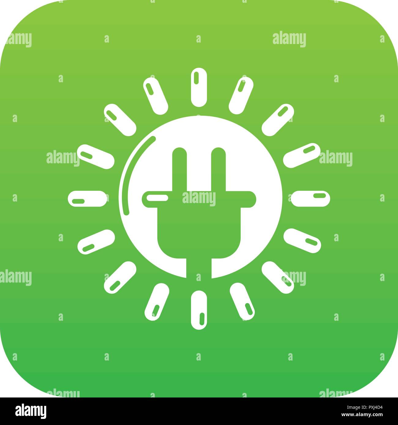 Unplugged electrical plug icon green vector Stock Vector Image & Art ...