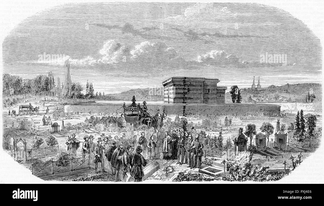 Cemetery ceremony Black and White Stock Photos & Images - Alamy