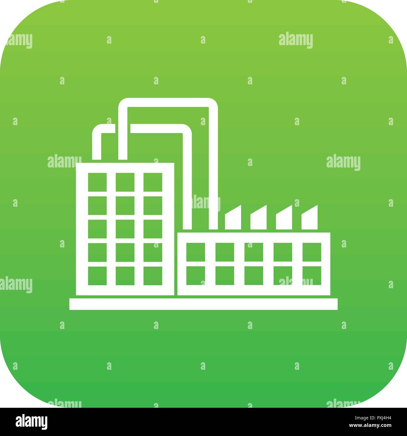 Factory building icon digital green Stock Vector Image & Art - Alamy