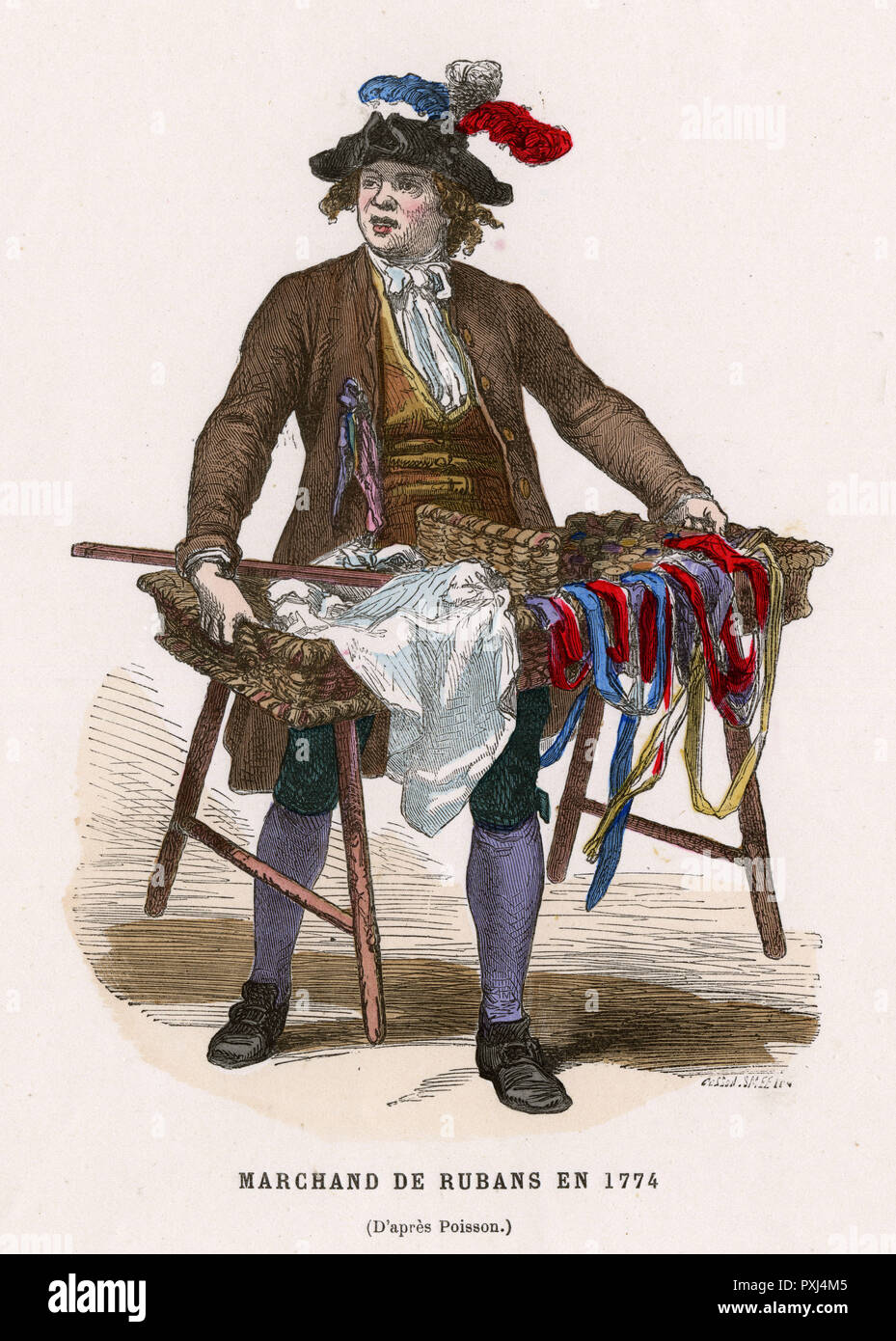 FRENCH RIBBON SELLER Stock Photo - Alamy