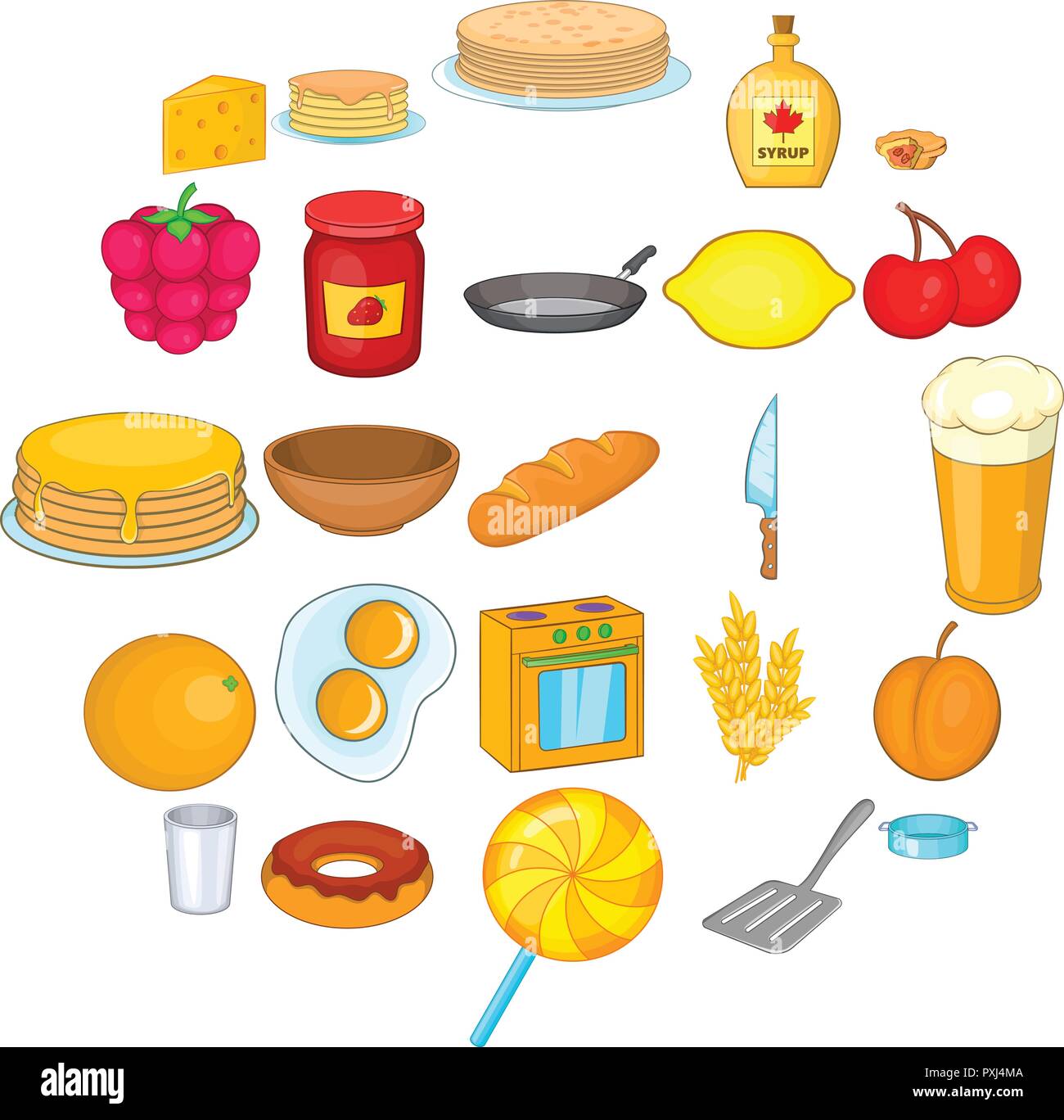 Bakery icons set, cartoon style Stock Vector Image & Art - Alamy