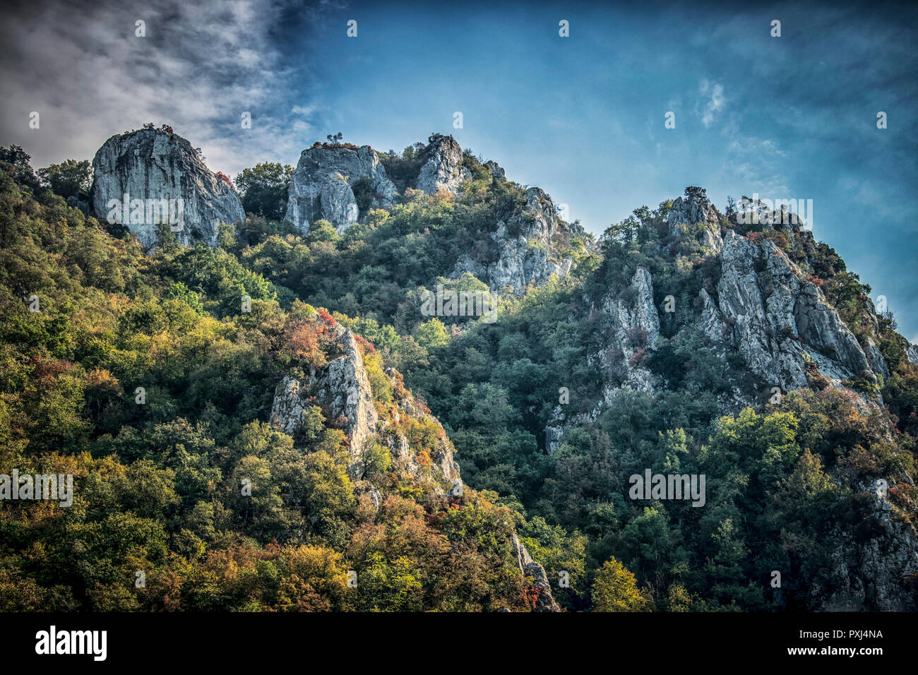 High mountain peaks in Djerdap gorge Stock Photo - Alamy
