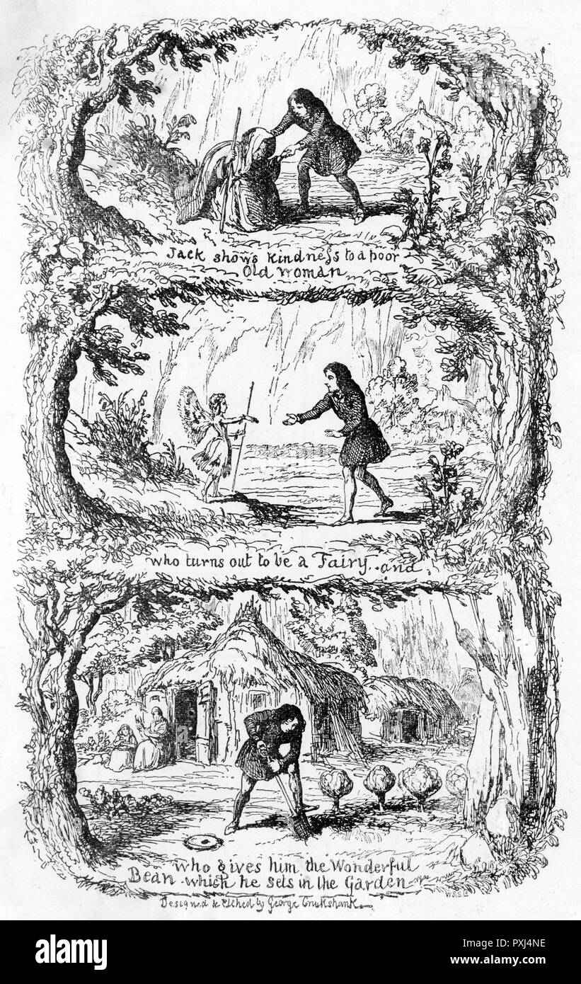 Jack and beanstalk Black and White Stock Photos & Images - Alamy