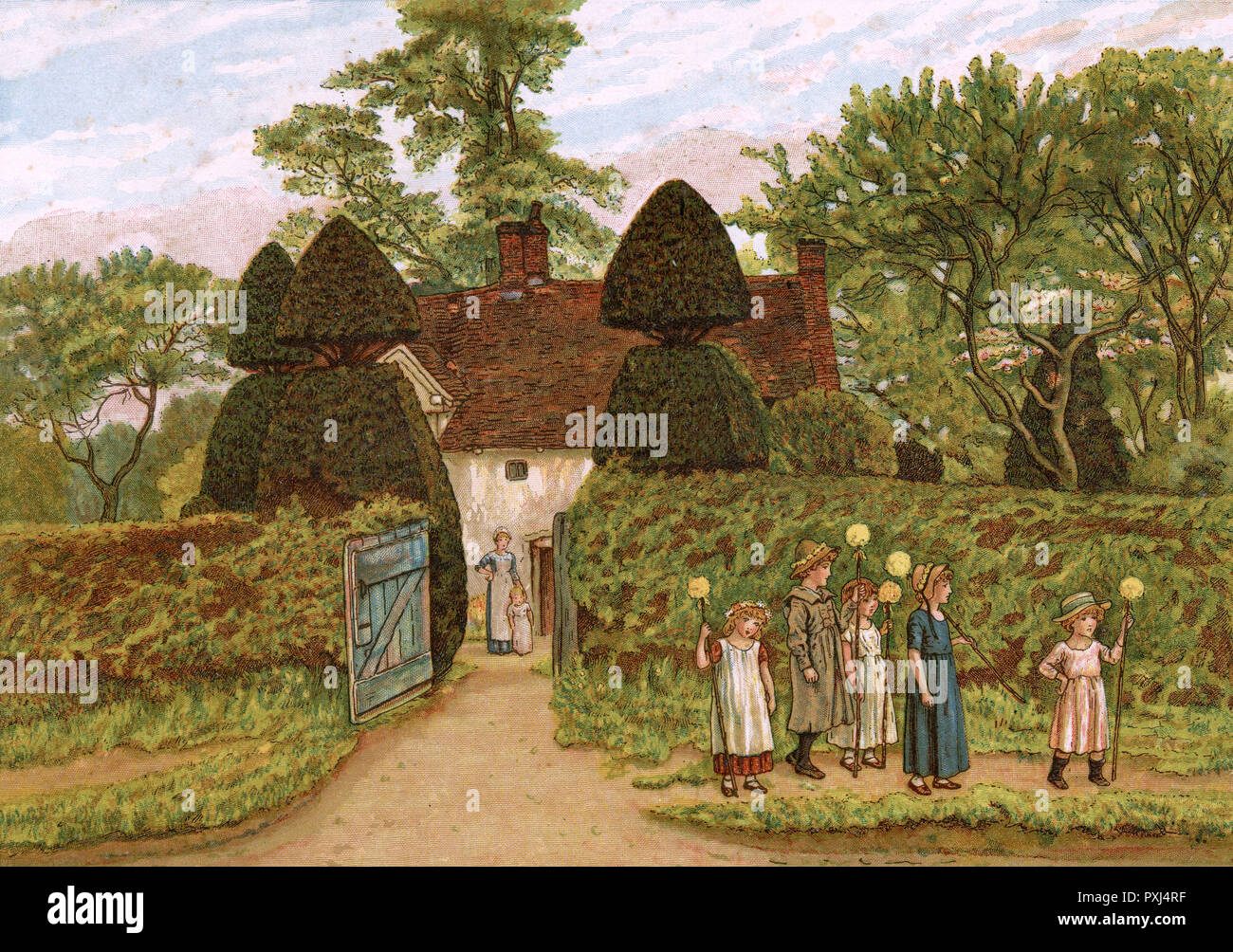 MAY DAY GARLANDS Stock Photo - Alamy