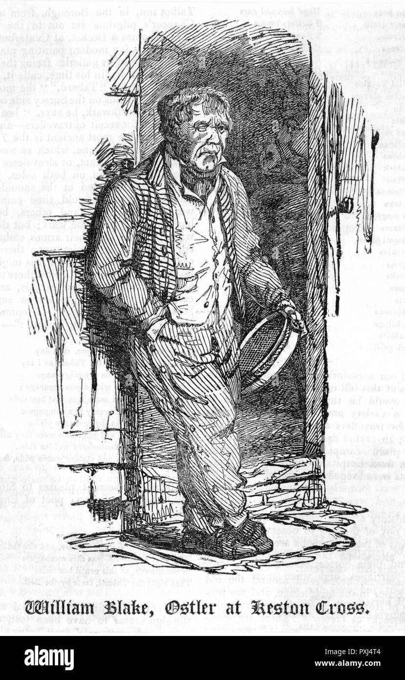 Ostler at Kenston Cross 1826 Stock Photo - Alamy