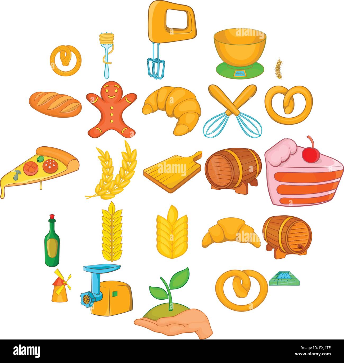 Fresh bakery icons set, cartoon style Stock Vector Image & Art - Alamy