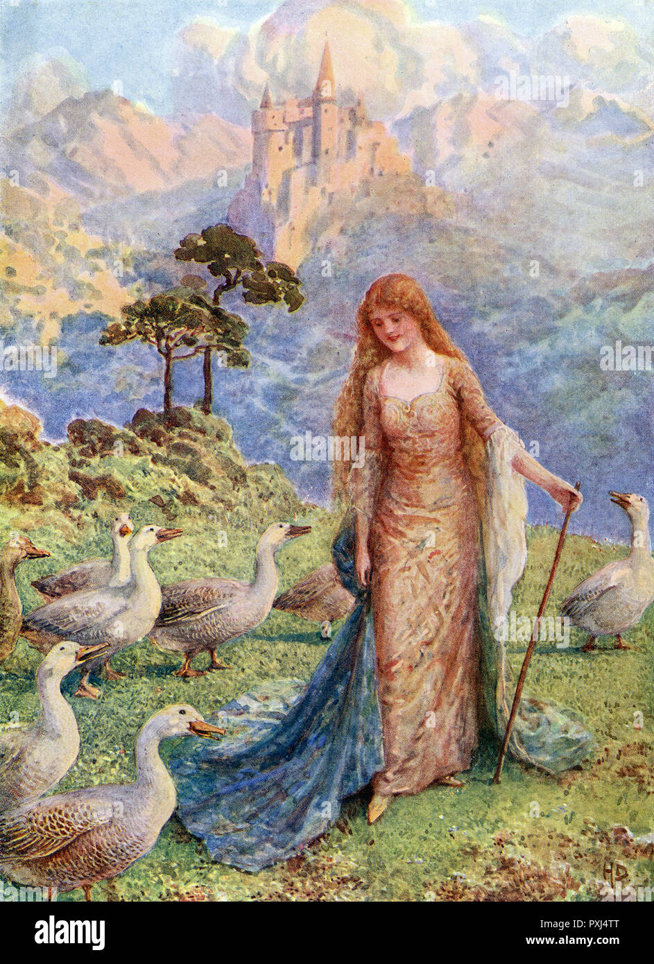 Geese girl hi-res stock photography and images - Alamy