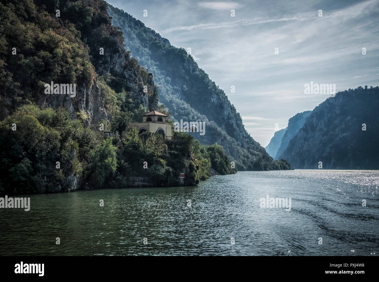 A balloon station at Danube in Djerdap gorge Stock Photo - Alamy